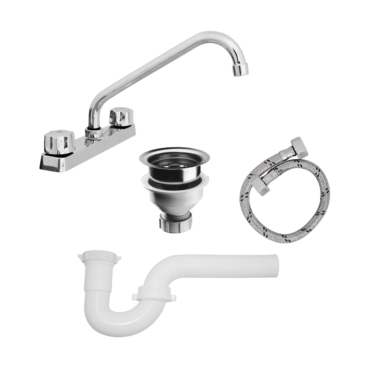 COMBO BERMES FREGADERO DE EMPOTRAR CON ACCESORIOS ESCURRIDOR IZQUIERDO ...